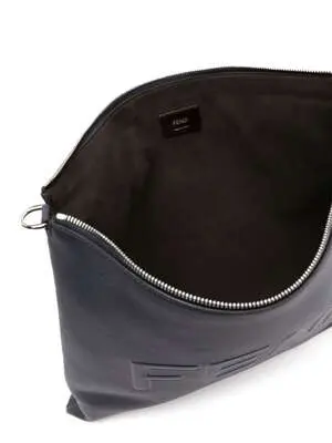Fendi Leather Shoulder Bag - Blue