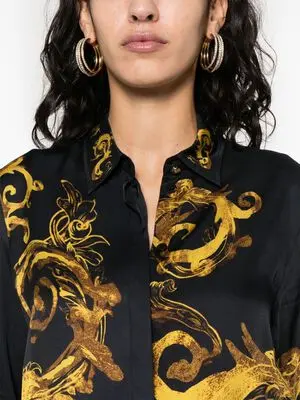 Versace Watercolour-print Shirt - Black