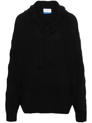Off-White Embossed-logo Knitted Hoodie