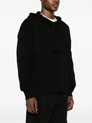 Off-White Embossed-logo Knitted Hoodie