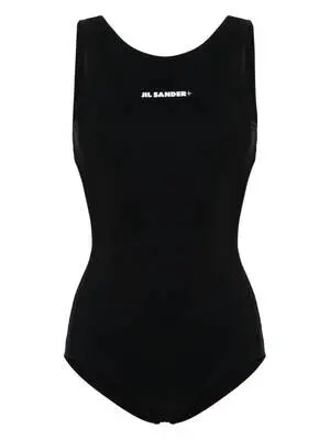 JIL SANDER Logo-print Swimsuit - Black