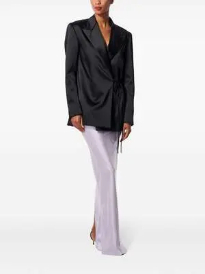 Carolina Herrera Satin Wrap Blazer