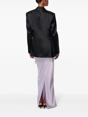 Carolina Herrera Satin Wrap Blazer