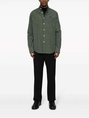 Givenchy 4g Motif-embroidered Checked Shirt