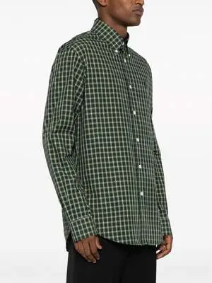 Givenchy 4g Motif-embroidered Checked Shirt