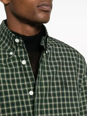Givenchy 4g Motif-embroidered Checked Shirt