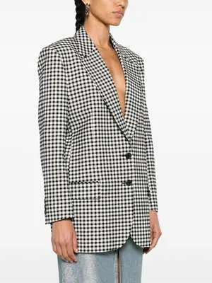 Moschino Gingham-check Single-breasted Blazer