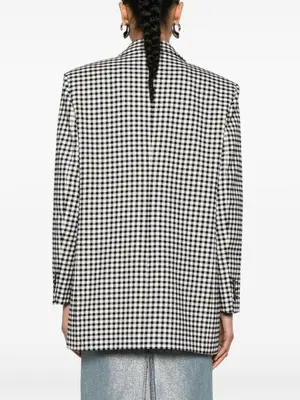 Moschino Gingham-check Single-breasted Blazer