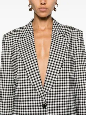 Moschino Gingham-check Single-breasted Blazer