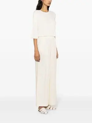 Loulou De Saison Ammi Ribbed Knit Top - Neutrals