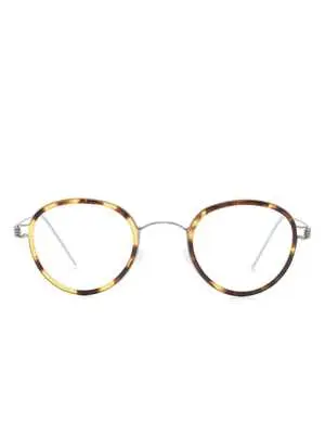 LINDBERG Round-frame Glasses - Brown