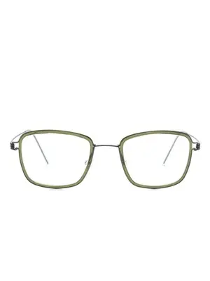 LINDBERG Eric Rectangle-frame Glasses - Green
