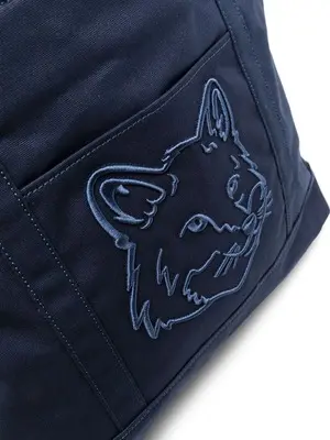 Maison Kitsuné Large Fox Head Cotton Tote