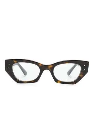 Ray-ban Zena Geometric-frame Glasses - Brown