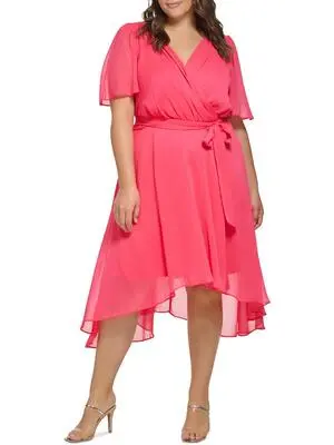 Dkny DKNY Wrap Dress - Pink