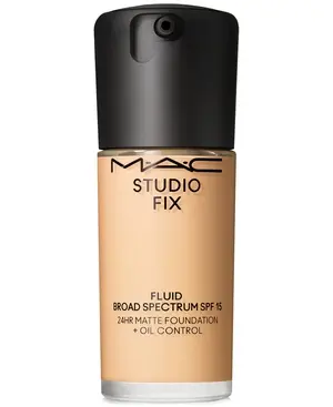 MAC COSMETICS Studio Fix Fluid Spf 15 24hr Matte Foundation + Oil Control Nc15 (light Beige With Golden Undertone