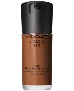 MAC COSMETICS Studio Fix Fluid Spf 15 24hr Matte Foundation + Oil Control Nw45 (medium Mahoghany With Rosy Underto