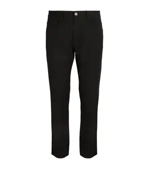 Giorgio Armani Stretch-cotton Chinos - Black