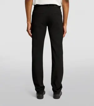 Giorgio Armani Stretch-cotton Chinos - Black