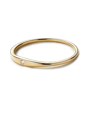 ANA LUISA 10k Lab Grown Diamond Signet Ring - Gold