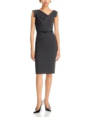 Black Halo Jackie Sheath Dress - Charcoal