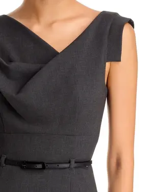 Black Halo Jackie Sheath Dress - Charcoal