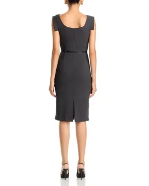 Black Halo Jackie Sheath Dress - Charcoal