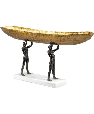 SURYA Homo Sapiens Decorative Bowl - Gold