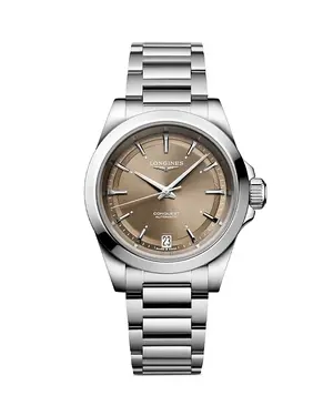LONGINES Conquest 34mm Watch - Brown/silver