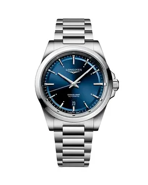 LONGINES Conquest 41mm Watch - Blue/silver