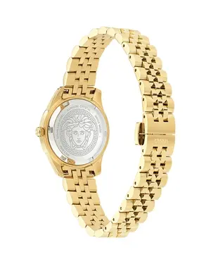 Versace Greca Time Petite Watch - Black/gold