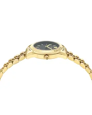 Versace Greca Time Petite Watch - Black/gold