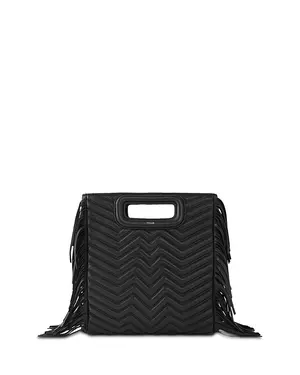 Maje Quilted Leather Small M Bag