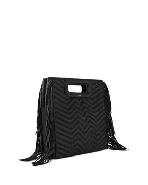 Maje Quilted Leather Small M Bag