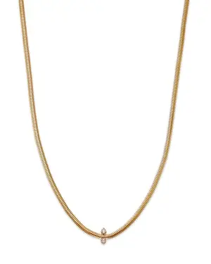 Zoe Chicco 14k Yellow Diamond Snake Chain Necklace - Gold