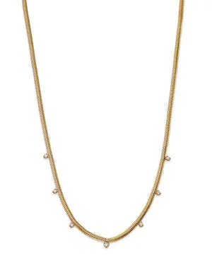 Zoe Chicco 14k Yellow Graduated Diamond Snake Chain Necklace - Gold