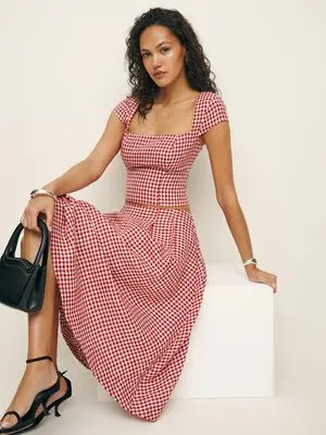 REFORMATION Savannah Linen Two Piece Set