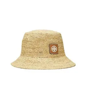 Tory Burch Straw Bucket Hat - Natural