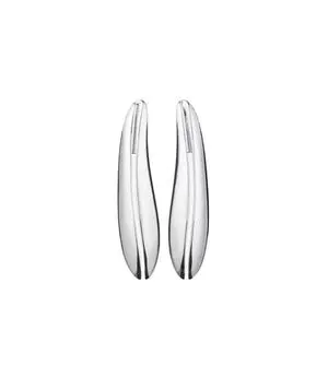 Tory Burch Elongated Wave Earring - Light Silver