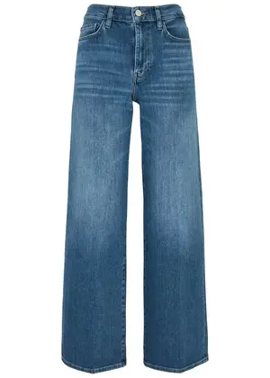 FRAME Le Slim Palazzo Wide-leg Jeans - Dark Blue