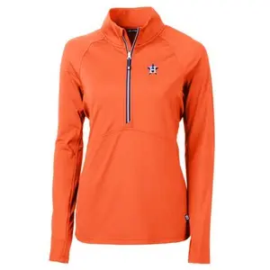 Cutter & Buck Houston Astros Adapt Eco Knit Stretch Half-zip Pullover Top