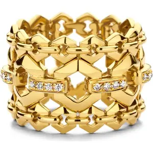 DRIES CRIEL Diamond Link Ring - Gold