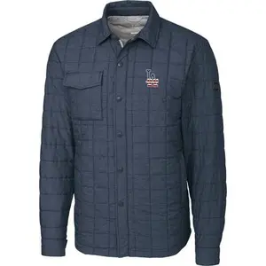 Cutter & Buck Los Angeles Dodgers Americana Rainier Full-snap Shirt Jacket - Gray