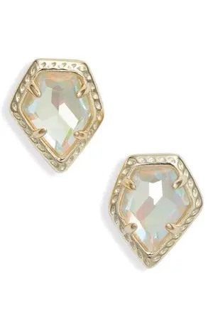 Kendra Scott Tessa Framed Stud Earrings - Gold/dichroic Glass
