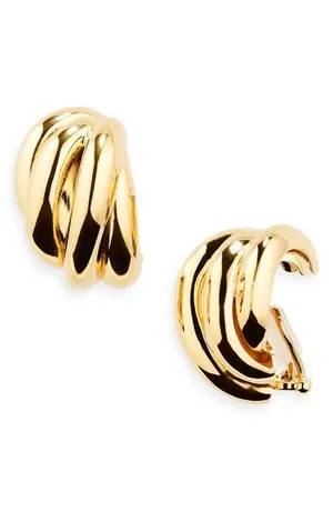 Balenciaga Saturne Clip-on Earrings - Shiny Gold