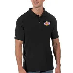 ANTIGUA Los Angeles Lakers Legacy Pique Polo - Black