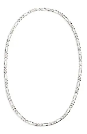 Argento Vivo Figaro Chain Necklace - Silver