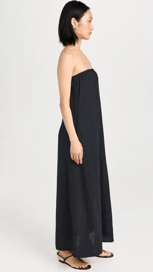 Stateside Linen Column Maxi Dress
