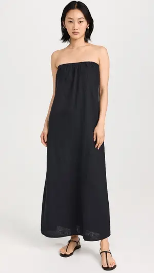 Stateside Linen Column Maxi Dress