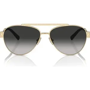 Tiffany & Co. 59mm Gradient Pilot Sunglasses - Pale Gold